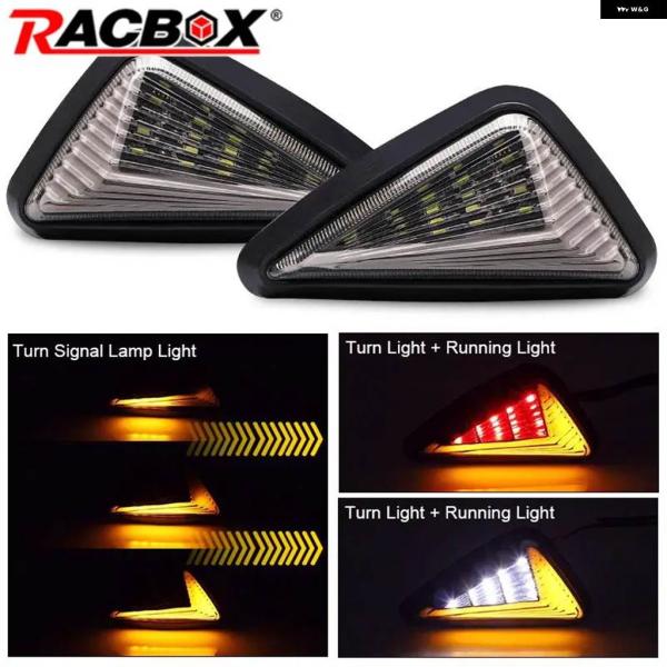 バイク LED ウィンカーライト フラッシュ マウント ウインカー スモーク インジケーター ランプ 12V 赤 白 デイ点灯 黄色 流れるライト カスタム パーツ アクセサリーBattery Included:NoHigh-concern...