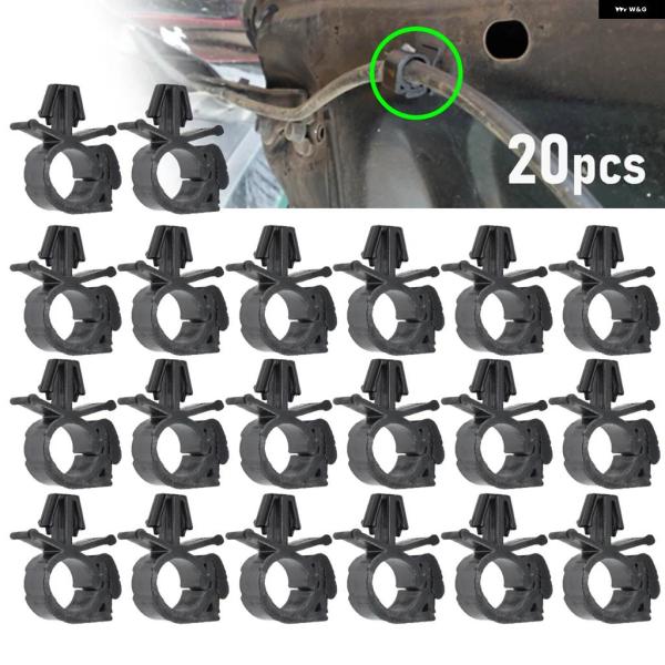 20個 配線 ハーネス ファスナー ルート固定リテーナークリップ コルゲート パイプ タイラップ ケーブル クランプ オイル パイプ ビームライン ホース ブラケット カスタム パーツ アクセサリーExternal Testing Cert...