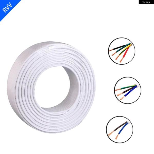 純銅ソフトシース電線 2 3 4 5芯 18 17 15 20 AWG 5メートル PVC 制御 ケーブル RVV 白信号線 カスタム パーツ アクセサリーVoltage:81-600V(include600V)Structure:With...