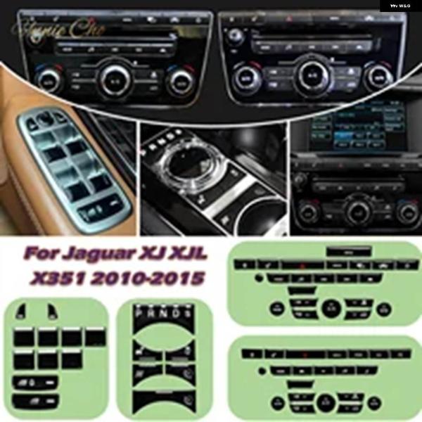 ジャガー XJ インテリア ボタン カバー 2010-2015 センター コンソール リペア ステッカー ジャガー XJL スタートストップスイッチ ダッシュ トリム カスタム パーツ アクセサリーHigh-concerned chemic...