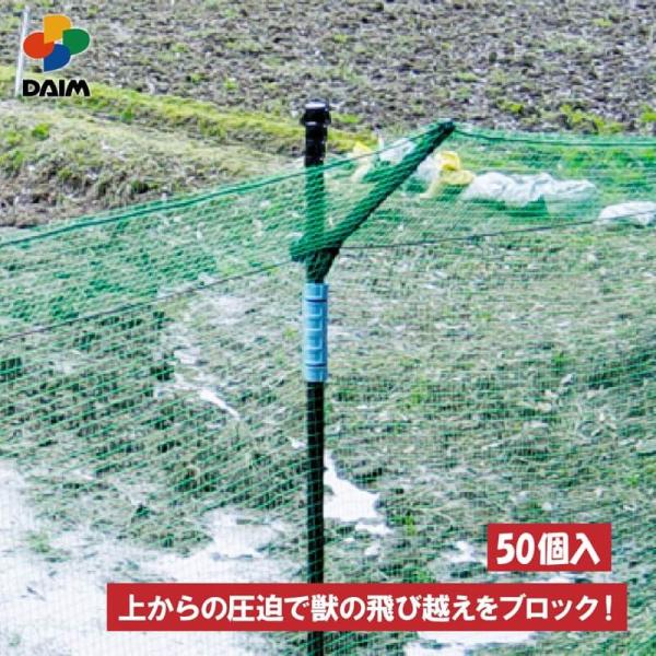 【防獣用】上からの圧力で獣の飛びこえ・侵入をブロックします。直径20ｍｍ・直径25ｍｍ支柱兼用で支柱に取り付けることが出来ます。動物避け/忌避用品/獣対策