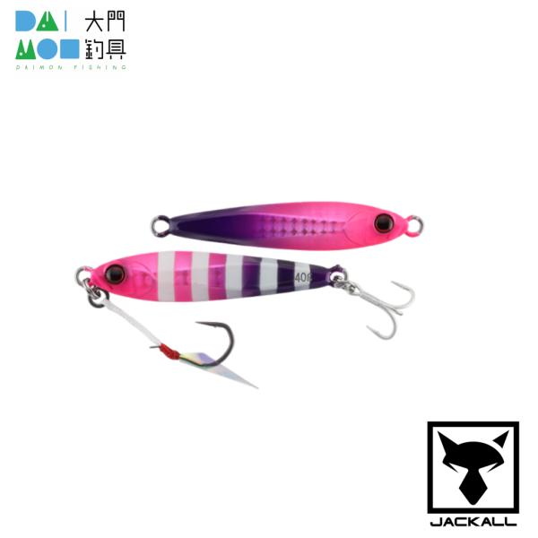 ジャッカル ビッグパッカージグ 30g グローピンク＆パープル／レンズホロ JACKAL BIGBACKER JIGその飛距離、圧倒的●後方重心に設計されたボディにより、圧倒的な飛距離を獲得　遠方のナブラや、届きそうで届かなかった、潮/地形...