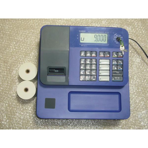 動作確認済みです。設定保存用電池付き。本体、PMGキー、ドロアーキー、ジャーナル巻き取りホルダー、ロール紙2個付です。商品詳細https://www.monotaro.com/p/2569/0787/