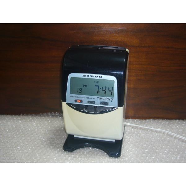 タイムレコーダー　タイムボーイ7インク新品（ｍ−１）交換済み。タイムカード50枚付（50人１か月分）です。取説https://www.techno7.co.jp/nippo/support/pdf/manual/tb/tb_7_manual...