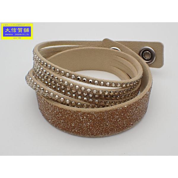 SWAROVSKI スワロフスキー  スレークデュオ Slake Duo レザーブレスレット 5153243 中古A+