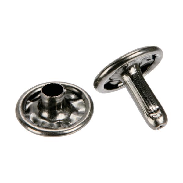 ※メーカー確認後の出荷となります！確認後欠品・廃番等の問題が発生しましたらご連絡いたします！ご了承願います　◆特長●メッキ仕上げで装飾性に優れた特大カシメです。◆用途●ベルト、バック、レザー類などの補強や補修、アクセントに。◆仕様●色：黒ニ...