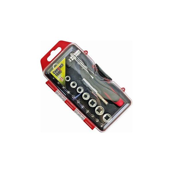 ※在庫品ではありません！メーカー確認後の出荷となります！確認後欠品・廃番等の問題が発生しましたらご連絡いたします！ご了承願います　◆ソケットとドライバービット中心のソケットレンチセット（6.35mm） 収納に邪魔にならないコンパクトなケース...