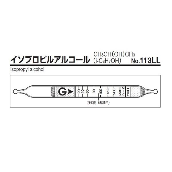 ※在庫品ではありません！メーカー確認後の出荷となります！確認後欠品・廃番等の問題が発生しましたらご連絡いたします！ご了承願います　◆仕様◆検知管名：113LL　イソプロピルアルコール◆1箱の測定回数：10◆有効期限（年）：2◆?◆測定ガス名...
