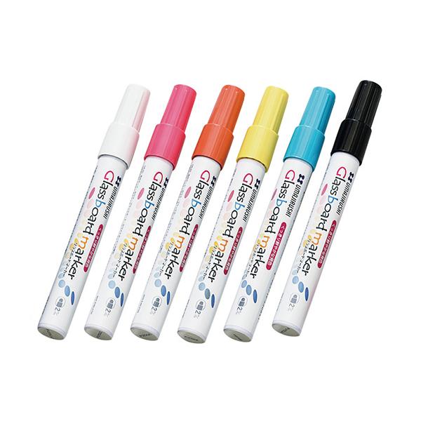 ※在庫品ではありません！メーカー確認後の出荷となります！確認後欠品・廃番等の問題が発生しましたらご連絡いたします！ご了承願います　◆仕様：グラスボードマーカー6色セット◎