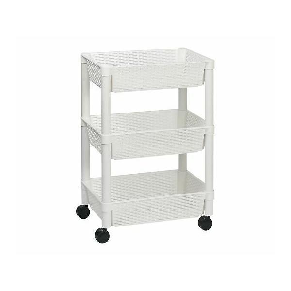 ※在庫品ではありません！メーカー確認後の出荷となります！確認後欠品・廃番等の問題が発生しましたらご連絡いたします！ご了承願います　◆工具を使用せずに組立・分解が容易にできます。◆オールプラスチック製のカゴワゴン◆段数：3段◆サイズ（mm）：...