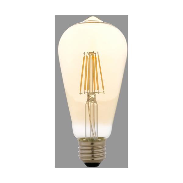 ※メーカー確認後の出荷となります！確認後欠品・廃番等の問題が発生しましたらご連絡いたします！ご了承願います　◆特長●琥珀調ガラスがきらめくレトロな明かりのＬＥＤフィラメント電球です。◆用途●電球の交換用に。◆仕様●明るさ(lm)：810●光...