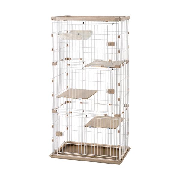 ※メーカー確認後の出荷となります！確認後欠品・廃番等の問題が発生しましたらご連絡いたします！ご了承願います　◆特長●インテリアに調和するやさしい木目調のキャットケージです。●上下の四隅にピンを差し込み、ジョイントパーツを取り付けるだけで簡単...