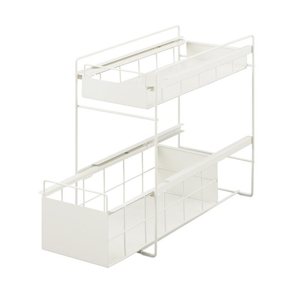 ※メーカー確認後の出荷となります！確認後欠品・廃番等の問題が発生しましたらご連絡いたします！ご了承願います　◆特長●シンク下のスペースを有効活用できる2段タイプのラックです。●洗面台下やキッチンでの収納としてもお使いいただけます。●トレーは...