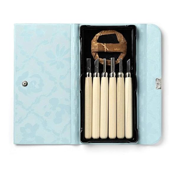 ※在庫品ではありません！メーカー確認後の出荷となります！確認後欠品・廃番等の問題が発生しましたらご連絡いたします！ご了承願います　◆マルイチ彫刻刀 黒レザーケース入 6本組◎