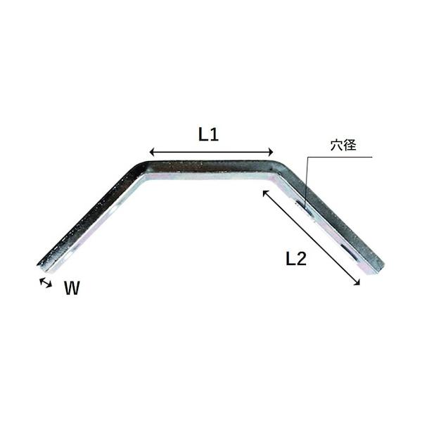 ※メーカー確認後の出荷となります！確認後欠品・廃番等の問題が発生しましたらご連絡いたします！ご了承願います　◆特長●角度が90度なので、隅の補強金具として最適です。◆用途◆仕様●板厚(mm)：4.5●穴径(mm)：5.3●穴数(個)：4●W...