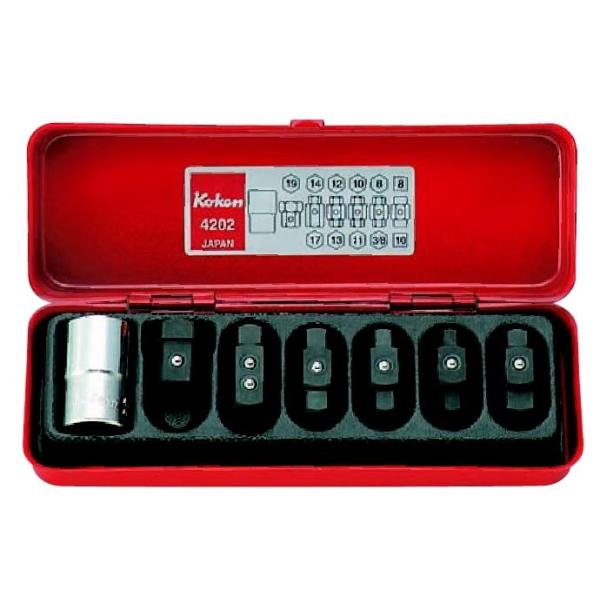 ※メーカー確認後の出荷となります！確認後欠品・廃番等の問題が発生しましたらご連絡いたします！ご了承願います　◆コーケン Ko-Ken 1/2（12.7mm）ドレンプラグキーセット 7ヶ組 #4202◎4202 山下工業研究所 ko-ken ...