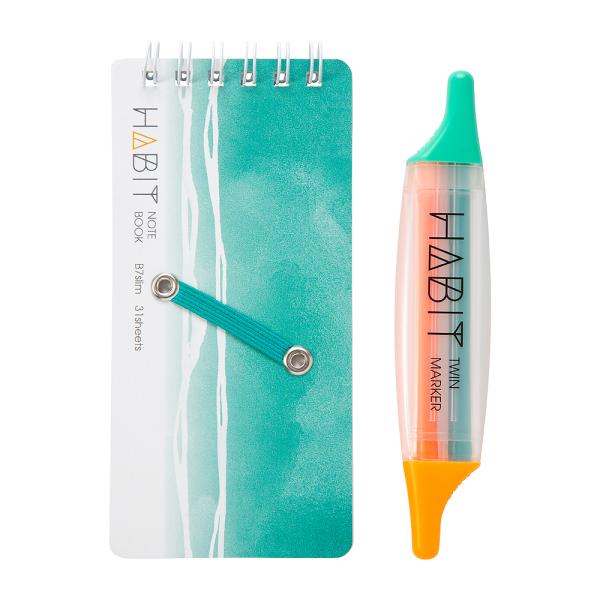 ※在庫品ではありません！メーカー確認後の出荷となります！確認後欠品・廃番等の問題が発生しましたらご連絡いたします！ご了承願います　◆【HABIT MARKER&amp;NOTEBOOK】月や日付を書く習慣化したいことを書く達成したらマーカー...