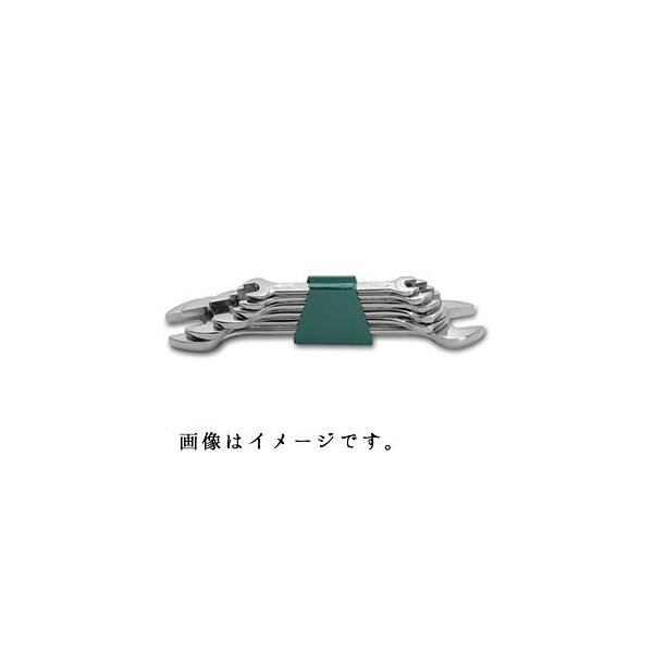【在庫品】◆重量:560g（6本組セット）◆サイズ（mm）:5.5ｘ7. 8ｘ10. 11ｘ13. 12ｘ14. 17ｘ19. 22ｘ24◆表面処理クロムメッキの両口スパナ（JIS-N級） 6本組みセット（ISO規格）◆メタルクリップ付き◎