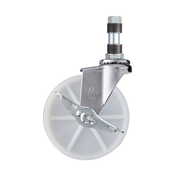 ※在庫品ではありません！メーカー確認後の出荷となります！確認後欠品・廃番等の問題が発生しましたらご連絡いたします！ご了承願います　◆特長◆用途◆仕様●車輪径D(mm)：125●タイプ：自在式(ストッパー付)●許容荷重(daN)：70●取付高...