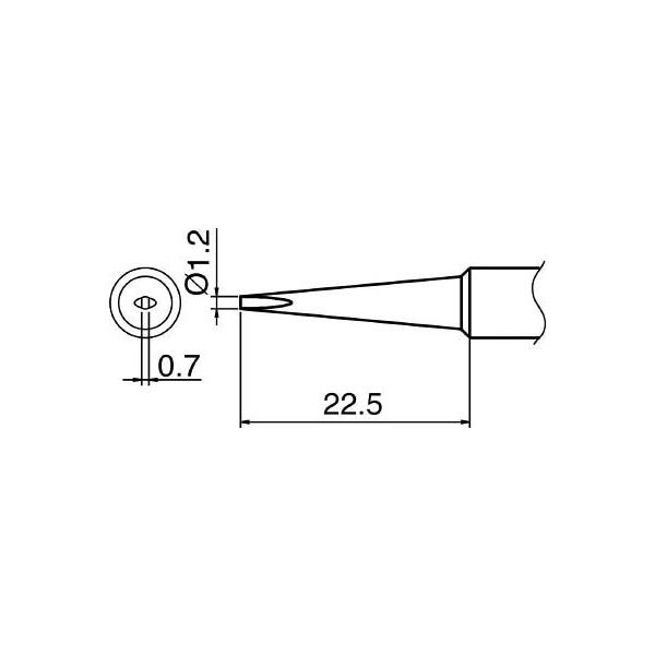 ※在庫品ではありません！メーカー確認後の出荷となります！確認後欠品・廃番等の問題が発生しましたらご連絡いたします！ご了承願います　◆コテ先名称:1.2DL型◆質量(g):10◆鉛フリーはんだ対応◆適合コテ:FX8801◆適合本体:FX888...