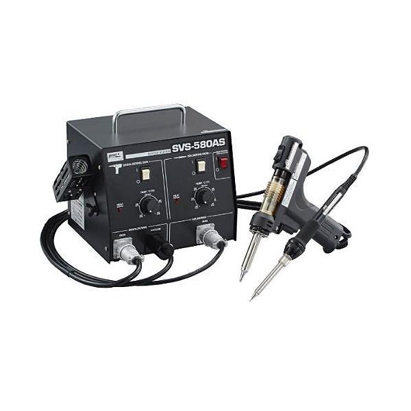 ※在庫品ではありません！メーカー確認後の出荷となります！確認後欠品・廃番等の問題が発生しましたらご連絡いたします！ご了承願います　◆自動はんだ吸取器と温調はんだこてを一台で兼ねる、瞬間吸引で吸い残しを低減。◆センサー内蔵型セラミックヒーター...