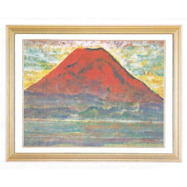 強くはつらつとした生命力を授かる紅富士。より一層の健康と若々しい活力を保ちたい方に。紅色に燃え立つ富士が家中の災厄・邪気をはらい、最高度のプラーナ（生命精気）をあらわす豊かな草木地水が生気をみなぎらせます。この絵の波動は、壁にかけておくだけ...