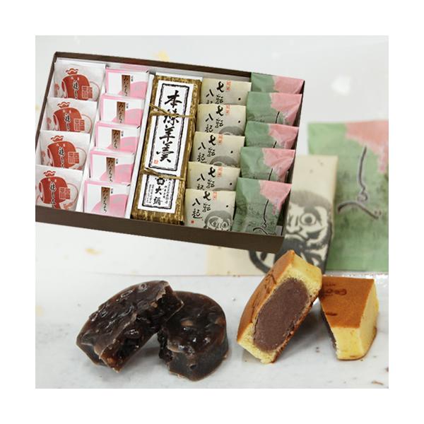 内容：福もなか4個/みなくち5個/本煉羊羹1棹/七転八起5個/しるべ5個―様々なギフトシーンにご利用頂けますー《季節の贈り物に》お年賀 ご挨拶 お正月 迎春 桃の節句 ひな祭り バレンタインデー ホワイトデー  端午の節句 子どもの日 母の...