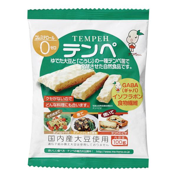国産大豆100％使用　クセがなく食べやすい■テンペとはインドネシアでの伝統的な発酵食品で、ゆでた大豆を「こうじ」の一種テンペ菌で発酵させたもの■そのまま食べるほか、煮物、ステーキ、揚げ物などに生、炒める、揚げる、煮る、煮込む、焼く等様々な料...