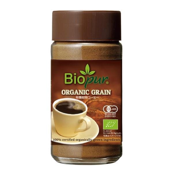 有機穀物でつくったコーヒー風飲料程よい酸味と苦み■インスタントタイプ■湯や豆乳で溶いて■菓子の材料などに■ノンカフェインホットで：カップにティースプーン1〜2杯（約2g）を入れ、お湯（約140cc）を注いで飲む。アイスで：水（約200cc）...