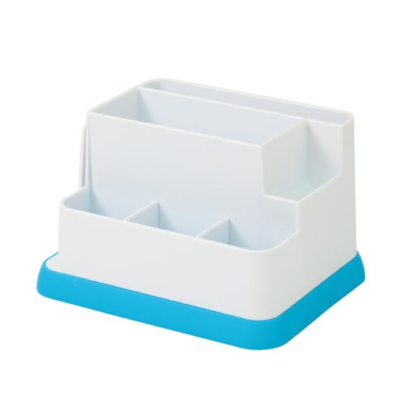 ●デスク廻りの小物を効率よく収納！。底面にソフトな材質を使用し、ペン先などを傷めにくい設計■材質：本体＝ＰＳ;底＝ＥＶＡ