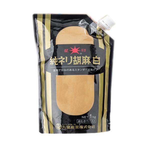 ねり胡麻　芝麻醤【内容量】1kg【原材料】白ごま【原産国】日本【保存方法】直射日光、高温多湿を避け、開封前常温で保存してください。厳選した白胡麻を薬品を使用せずに皮を取り去り、ほどよく煎ってから特殊製法で仕上げた香り高いネリ胡麻です。星印純...