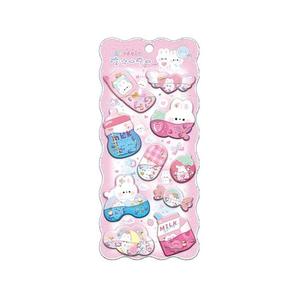 キラリンと輝く金箔押し&amp;ストーン♪シールの中で水とスパンコールがゆらゆら揺れる「ウォーターシール」です。1柄に透明+2カラーのウォーターを使用。手帳の表紙やスマホケースなどに貼っても◎シール交換でも盛り上がること間違いなし!【サイズ...