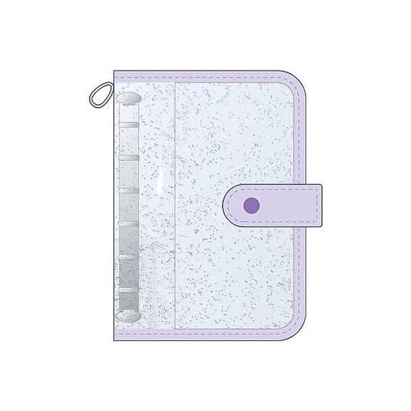 クリア生地×きらきらラメがかわいい♪コンパクトなミニ6サイズ「シールバインダー」です。ひかえめカラーのパイピングとベルトが上品な雰囲気。本体は、スナップボタンで留められます。表紙と裏表紙に、好きなカードや写真を入れて楽しめるポケット付。シー...