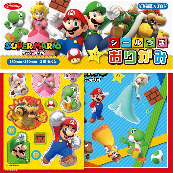 ポイント消化に最適人気「スーパーマリオ」デザイン!キャラクターシールつき「おりがみ」です。使うたびに嬉しい3柄入!折り紙としてはもちろん、裏面にお手紙を書いたり、楽しく遊べます。【サイズ】約H150×W150mm【材　質】紙【内　容】3柄 ...