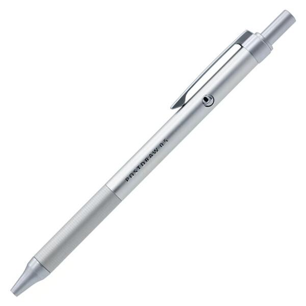 ペン先出し&amp;芯出しをノックでコントロール!持ち運びにも便利なシャープペンシル「POSTDRAW (ポストドロー)」です。ダブルノック式の繰り出し機構を搭載!1度目のノックで、ガイドパイプが現れます。2度目〜芯が出てきます。ペン先を収...