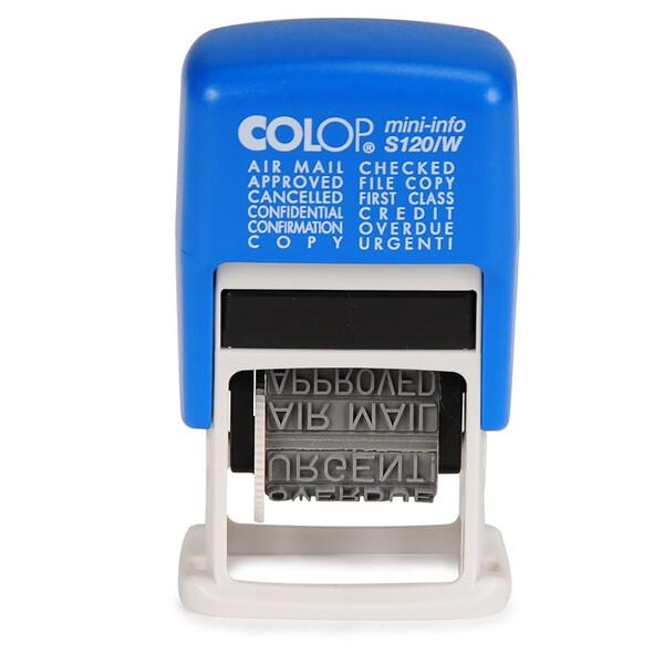 オーストリアのスタンプなどを製造しているメーカー「COLOP(コロップ)」社の卓上スタンプです。内部にインクをしみ込ませたスポンジが内蔵されていて、スタンプ台無しでご利用いただけます。書類などの押したい場所にポンと押せば、印面がくるりと回っ...