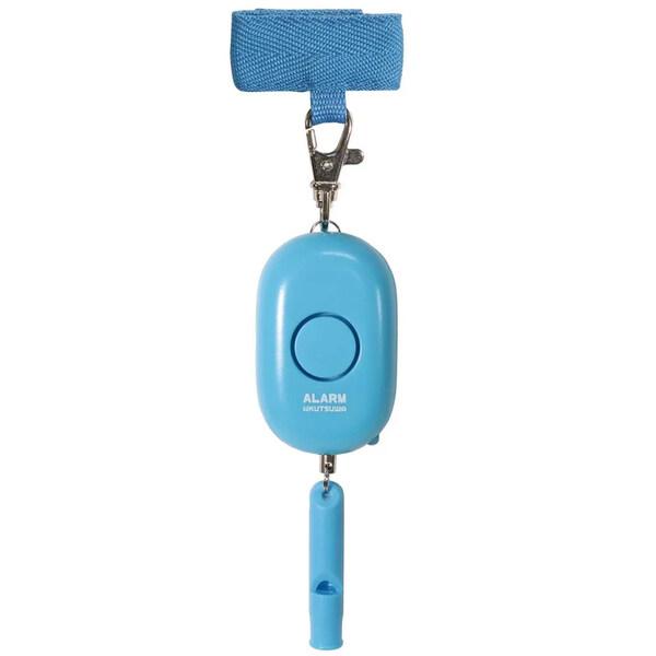 通学の強い味方♪大音量90dB以上が、2.5時間以上持続する「防犯アラーム」です。電池が切れても、鳴らせる笛付。笛を引っ張ってピンを抜くと、アラームが作動、ピンを差し込むと止まります。衝撃に強いプラスチックを使用。付属のベルトでもナスカンで...