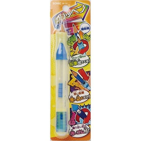 ポイント消化に最適挿すだけ超簡単、回転ギミック式補助軸、グリッペン(色:イエロー)・鉛筆を挿し込むだけの簡単装着。・回転繰り出し式で長さ調整も簡単。・疲れ難い太軸グリップ。・回転繰り出し式の消しゴム付き。■メーカー: ソニック■品番: SK...