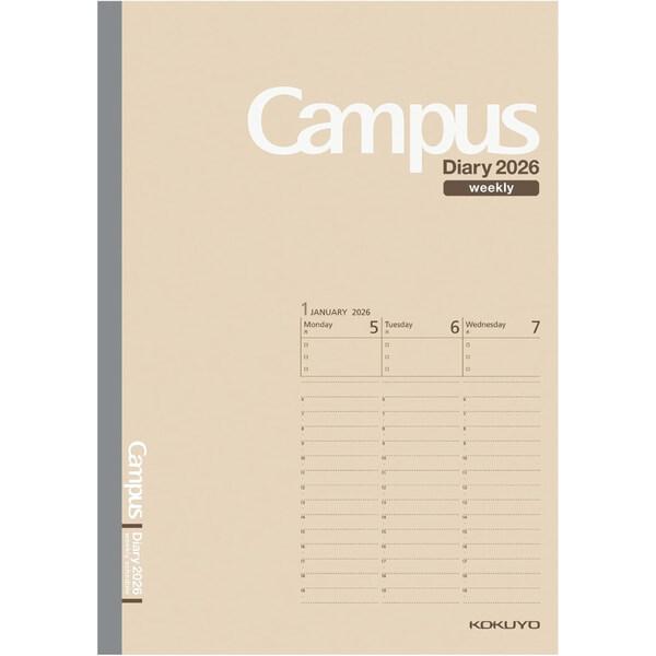 ポイント消化に最適■■安心の書き心地 Campus Diary バーチカルタイプ■■・毎日のスケジュールが時間単位で書き込める見開き1週間。・充実したメモスペースやtodoリスト欄などを盛り込んだ、こだわりの罫内容。【期間】 週間:2026...