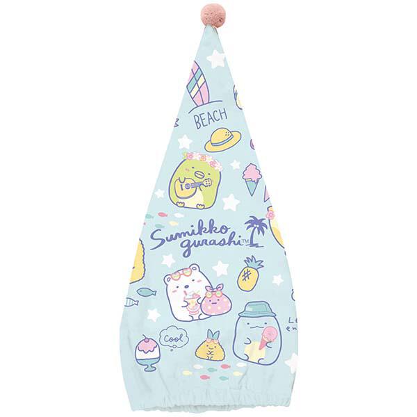 すみっコと過ごす夏が待ち遠しい!すみっコたちのデザインがかわいい「キャップタオル」です。穴から手が入れられてロングヘアーもまとめやすい!【サイズ】約550×230mm【材　質】綿100%、シャーリング加工■メーカー: サンエックス■品番: ...