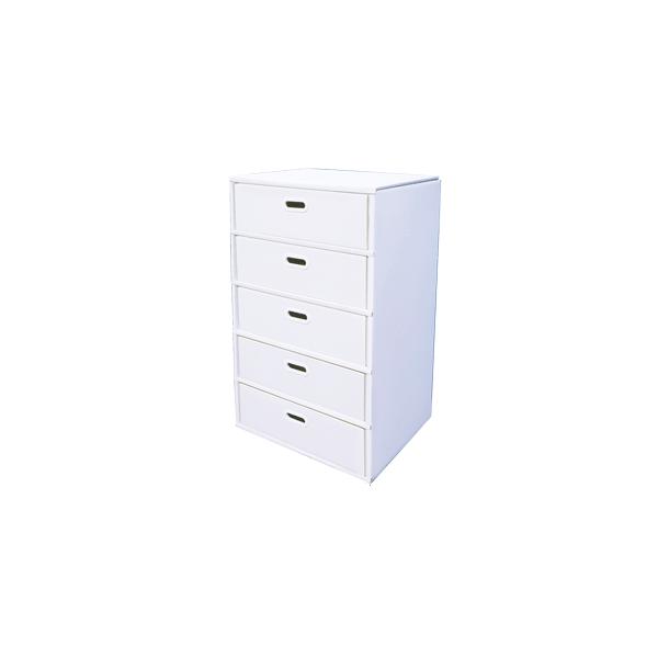 今話題のエコで楽々組立のダンボール家具から、白色のダンボールチェストが登場！従来の木製チェストでは、廃棄にコストが掛かっていた他、工具等も必要なため、組立がとても大変でした。その点、このダンボールチェストなら、工具不要で女性でも簡単楽々と組...