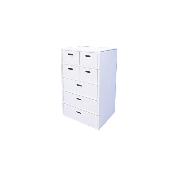 今話題のエコで楽々組立のダンボール家具から、白色のダンボールチェストが登場！従来の木製チェストでは、廃棄にコストが掛かっていた他、工具等も必要なため、組立がとても大変でした。その点、このダンボールチェストなら、工具不要で女性でも簡単楽々と組...