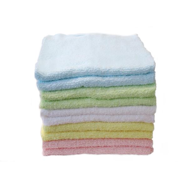 商品名：フェイスタオルカラー５色内容量：１０枚入り（各色２枚）製品サイズ：約８０ｃｍ　×　３４ｃｍ　約５５ｇ/枚材質：綿１００％生産国：ベトナム　爽やかな色合いの５カラーセット計１０枚。乾きやすく扱いやすい薄手タイプ、普段使いに最適です。