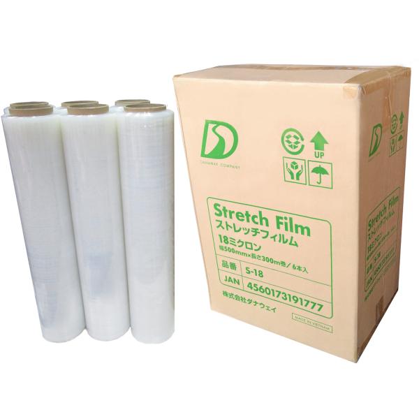 【発売日：2023年12月23日】仕様：幅５００ｍｍ×長さ３００ｍ　厚み１8ミクロン材質：LLDPE（低密度ポリエチレン）内容量：６巻入り生産国：ベトナム