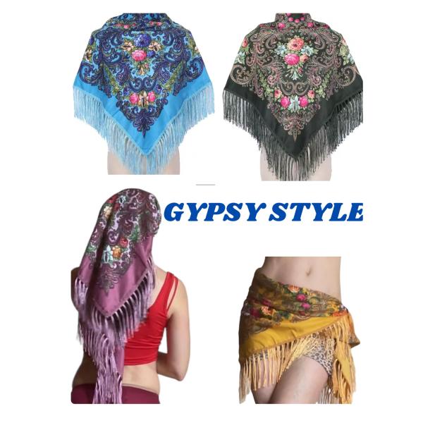 フリンジの長さ 約10cm商品の形は正方形、フリンジを除く縦横85cmベリーダンスのふんどしやスタイリッシュなフォークスタイルのスカーフとして最適な、シックで多機能なアクセサリーです。あなたの毎日の装いに、情熱と神秘的なジプシーの表情を加え...