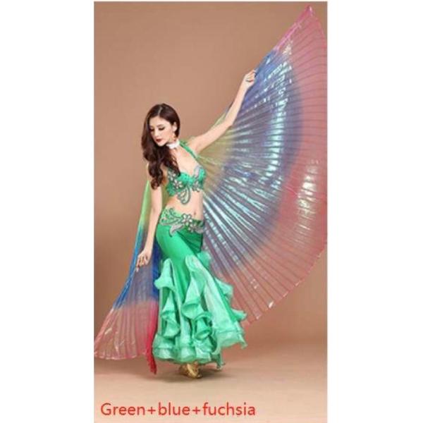 説明：??1. 長さ: 140cm?2. 素材: ポリスター?3. 色: 9 色?4. 重量: 約200g?5. 注意: 浸して 洗濯機に入れることはできませんベリーダンスアクセサリーベリーダンス翼スティックエジプトインディアンダンスベリー...