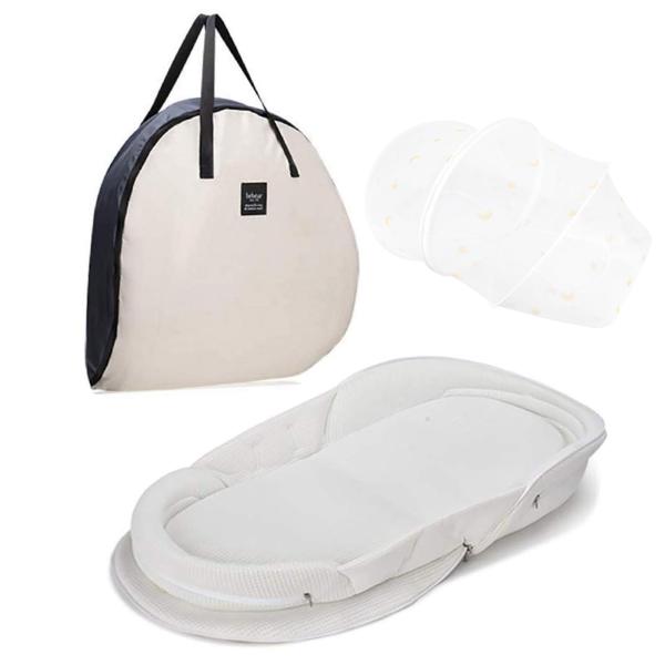 【商品名】　ベビーアムール Bebamour ベビーベッド 折りたたみ式 ベッドインベッド 添い寝 簡易ベッド 新生児 携帯型ベビーベッド 通気性 高さ★★ラッピングについて★★当店ではラッピングは承っておりません。ご了承くださいませ。★★...