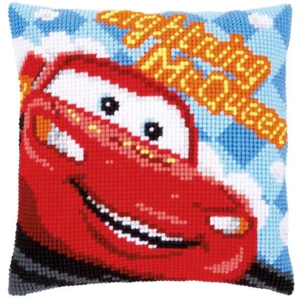 ベルバコクロスステッチキット ※ベルバコで最近人気のフロントクッションのキットです。一目が大きく、キャンバスにプリント（図案印刷済み刺繍布 ）してあるので、初心者の方におすすめです。  ☆クロスステッチキット☆ハンドプリントキャンバス100...