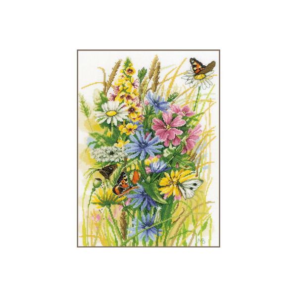 ラナーテクロスステッチキット　 【WILDFLOWER REST STOP】   ※ラナーテで大人気のバスティンのデザインです。今年の新作です。  ■ サイズ30 x 43 cm ■ 生地・・ Aida 5,4 stitches/cm ■ ...