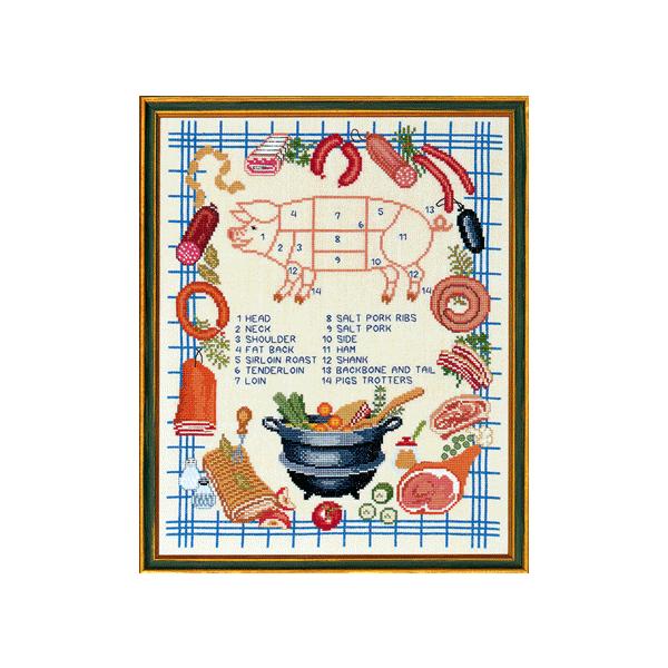 ■生地：リネン26カウント(10th/cm)■サイズ：約35*45　■デンマーク製